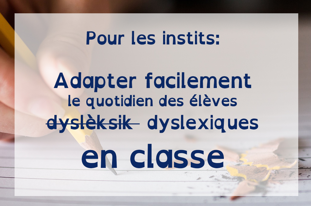 Pour Les Instits Adapter Facilement Le Quotidien Des élèves